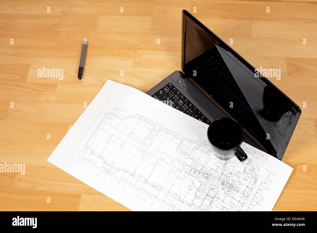 Engineering drawing on computer hi-res stock photography and images - Alamy