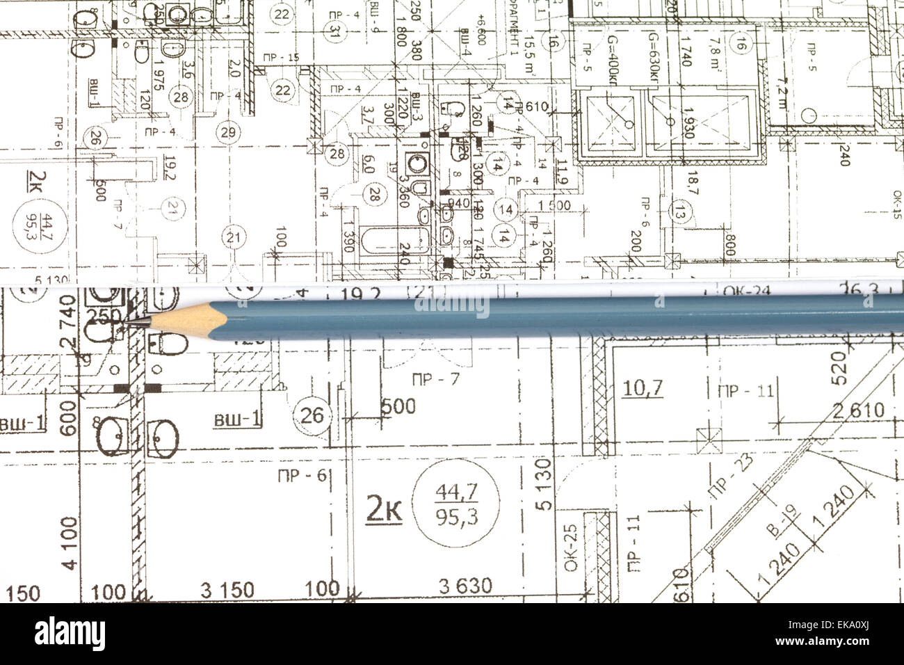 background of the architectural drawings and pencil Stock Photo - Alamy