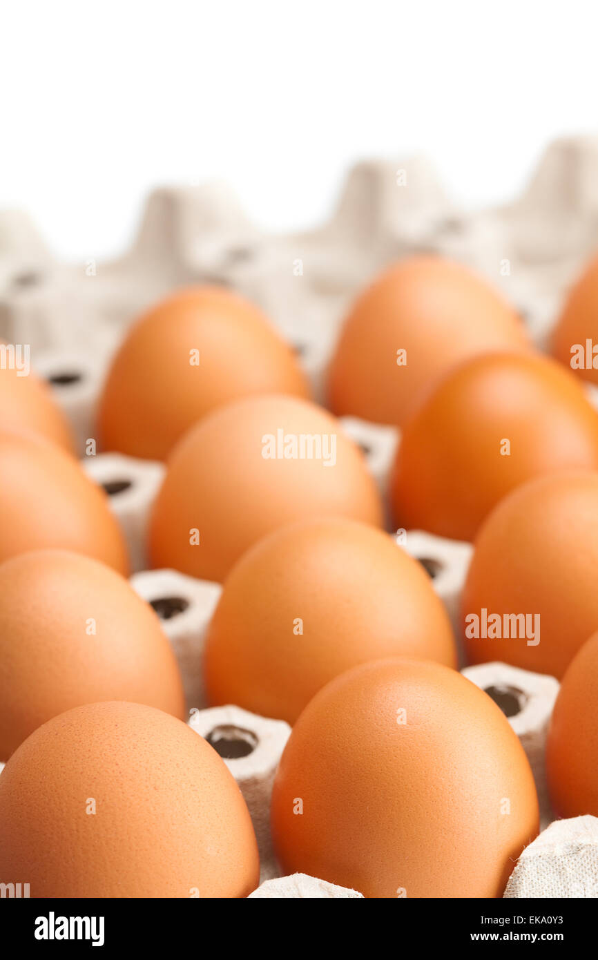 eggs in the package isolated on a white Stock Photo - Alamy