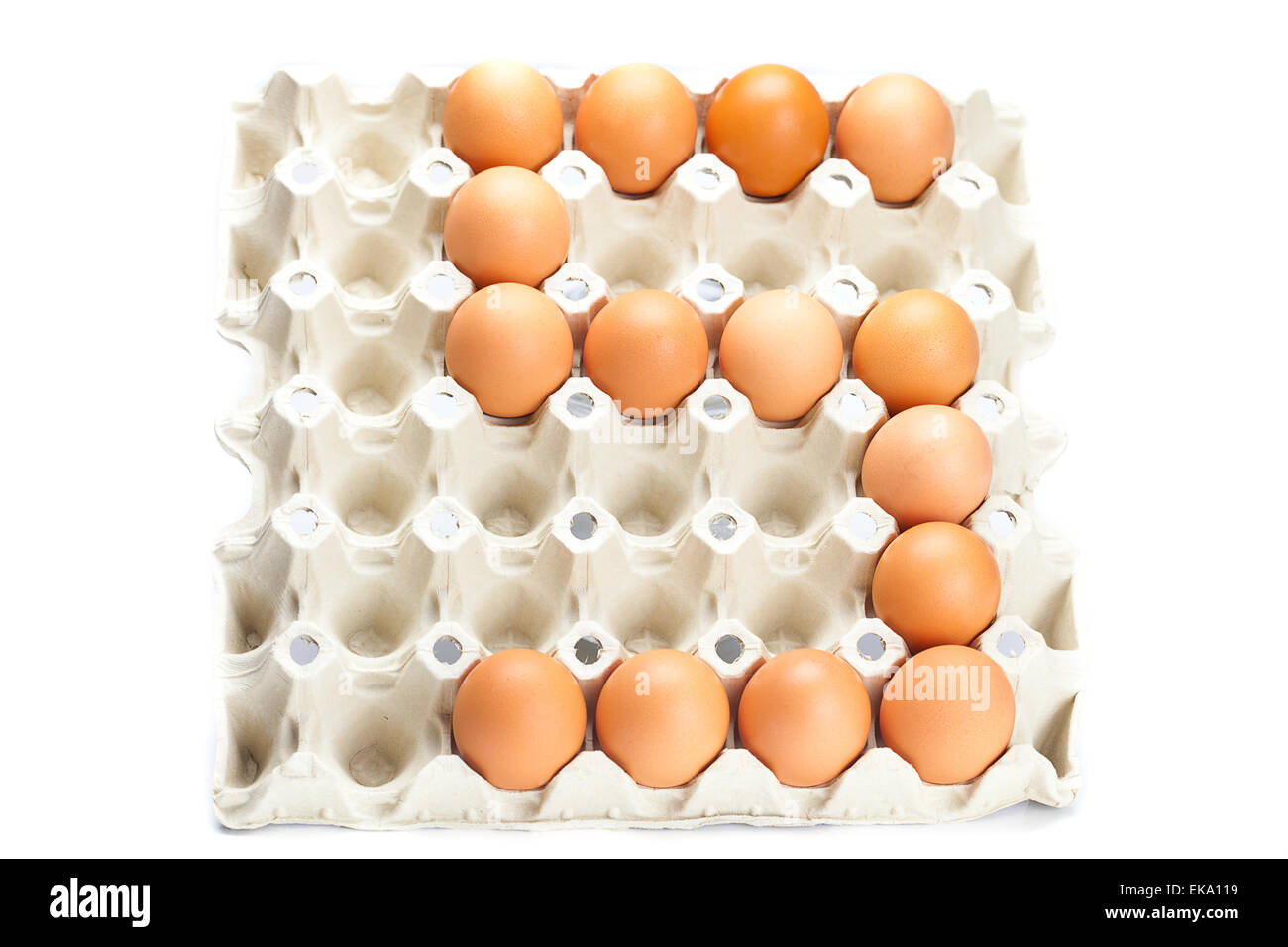 eggs as the number five isolated on white Stock Photo - Alamy