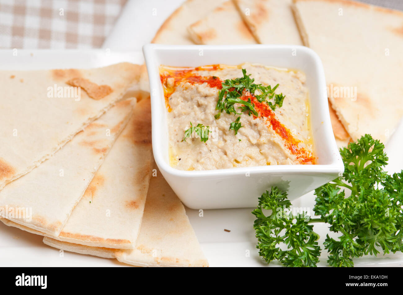 moutabal baba ghanoush eggplant dip Stock Photo - Alamy