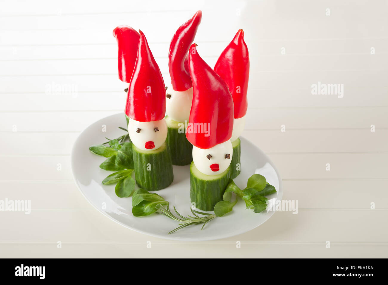 Vegetable Santa Claus Stock Photo - Alamy