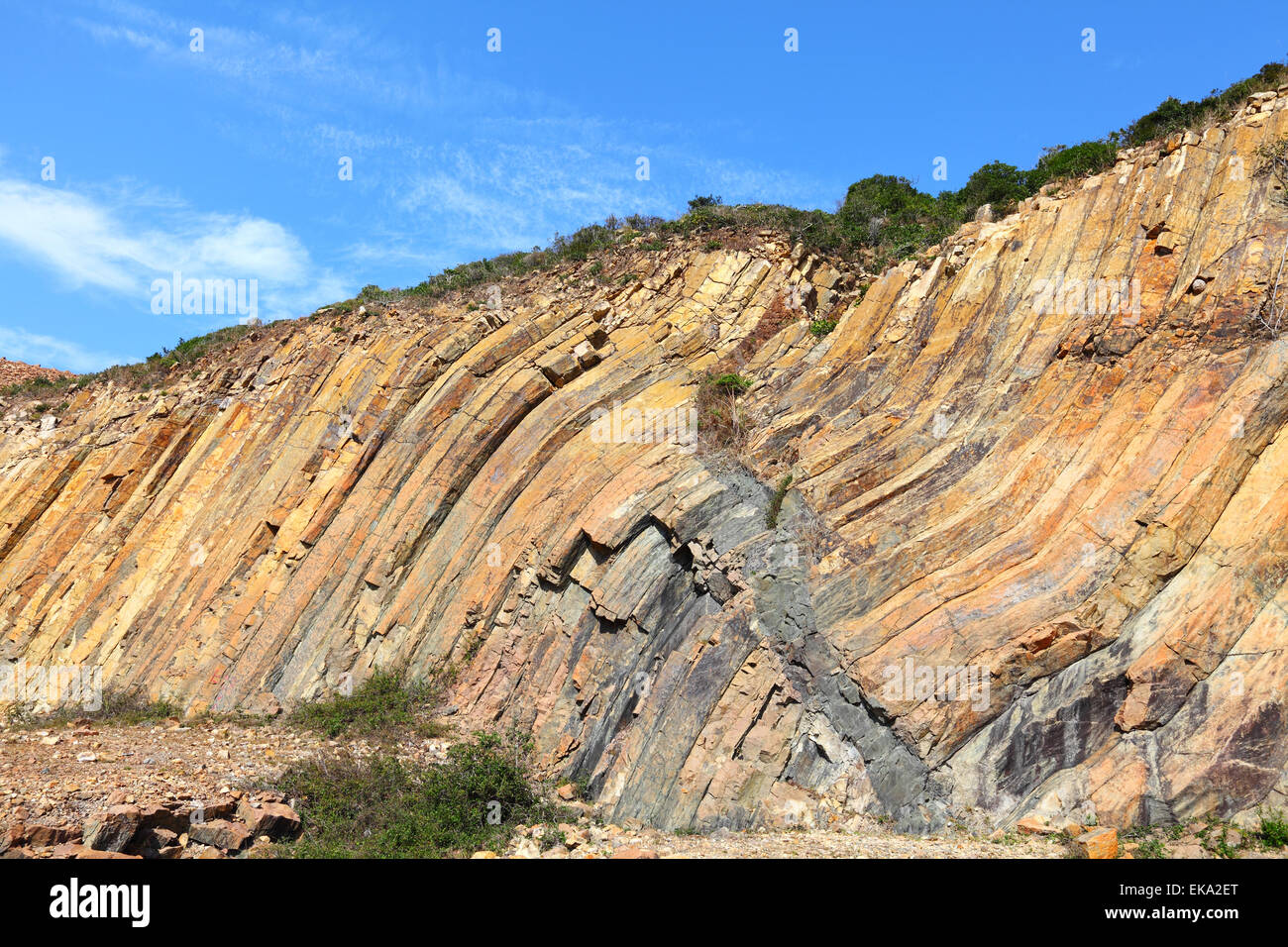 Hong Kong Geographical Park , hexagonal column Stock Photo - Alamy