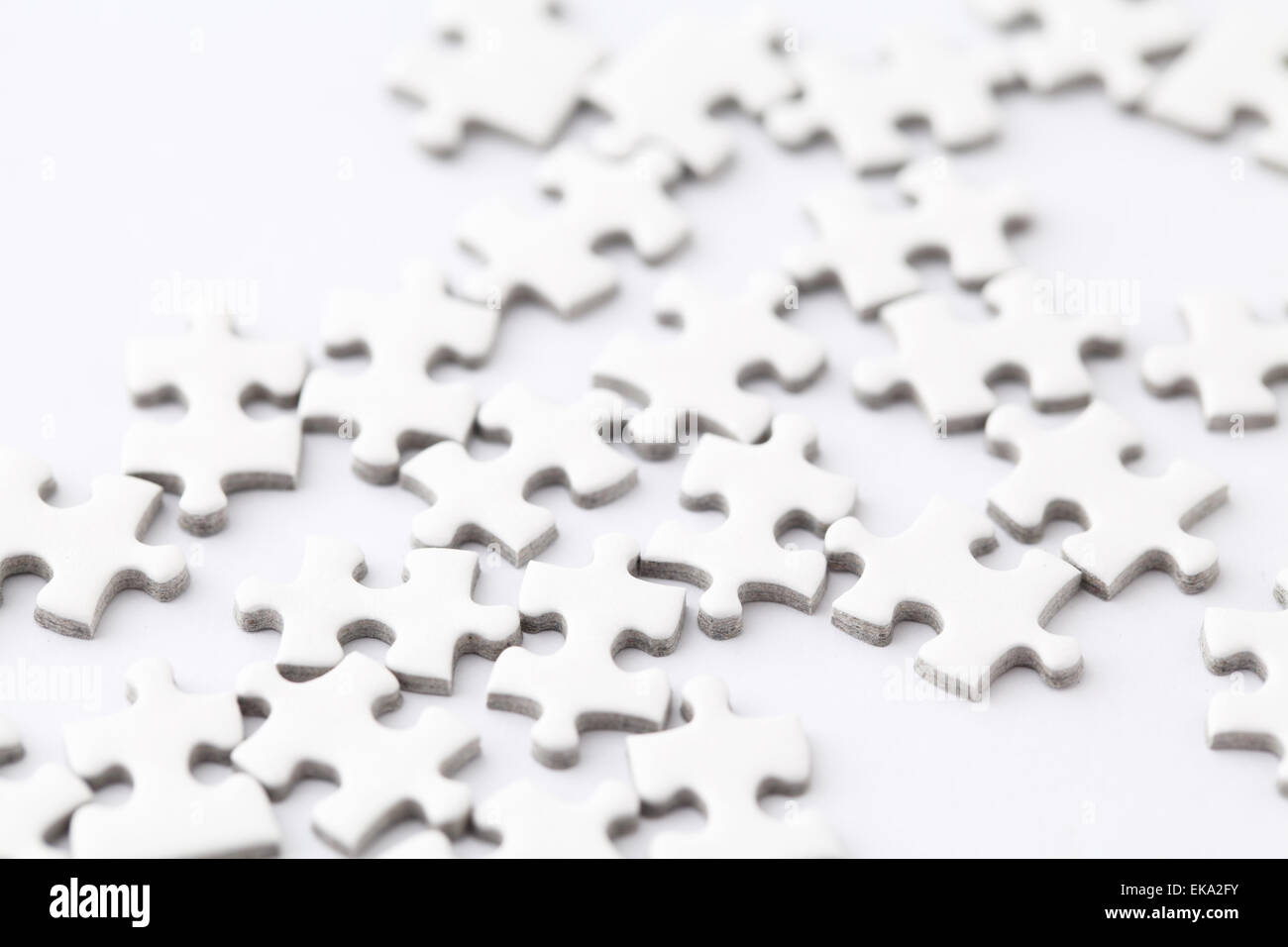 white jigsaw puzzle Stock Photo - Alamy