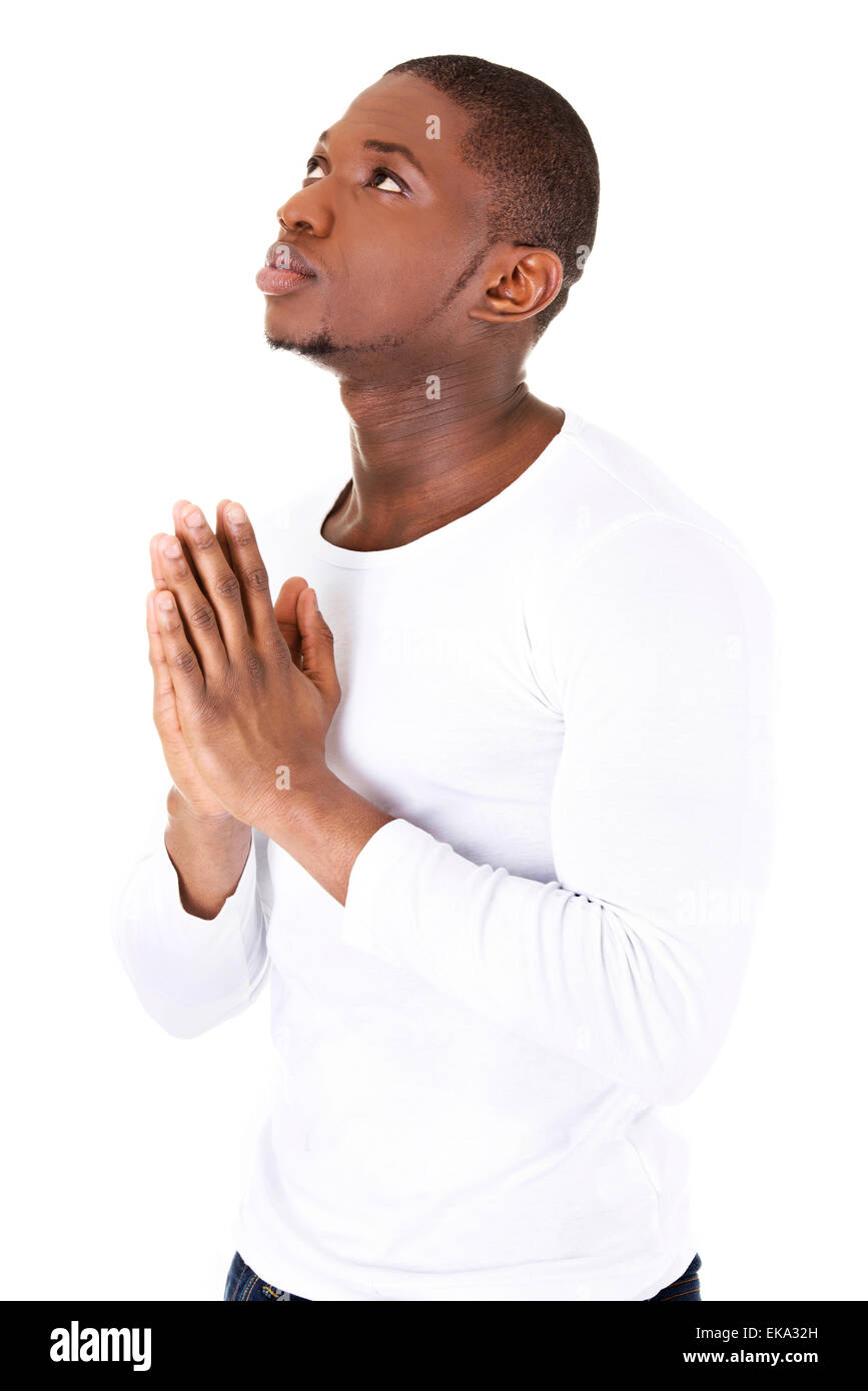 African man praying Cut Out Stock Images & Pictures - Alamy