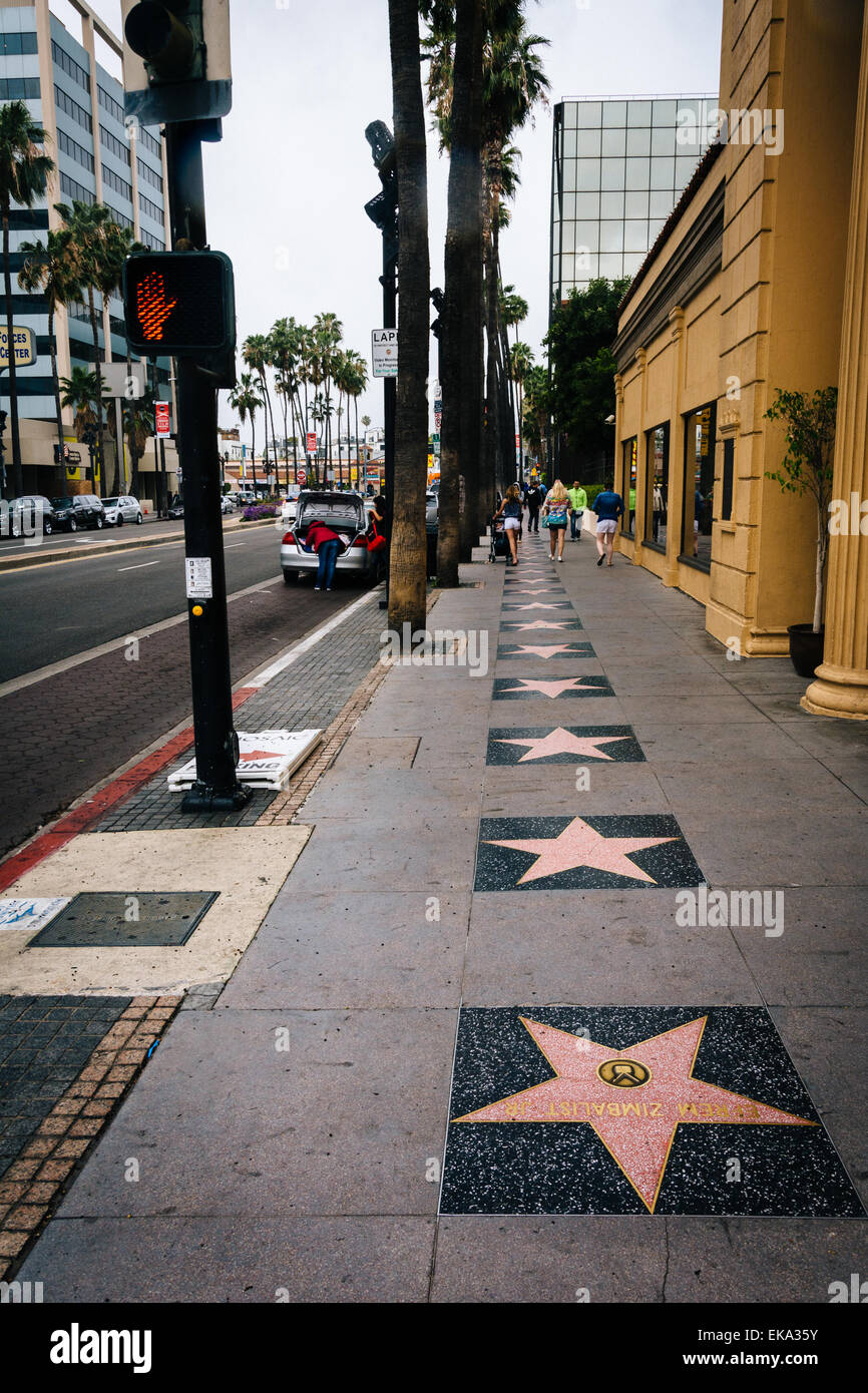 The Hollywood Walk of Fame, in Hollywood, Los Angeles, California Stock ...