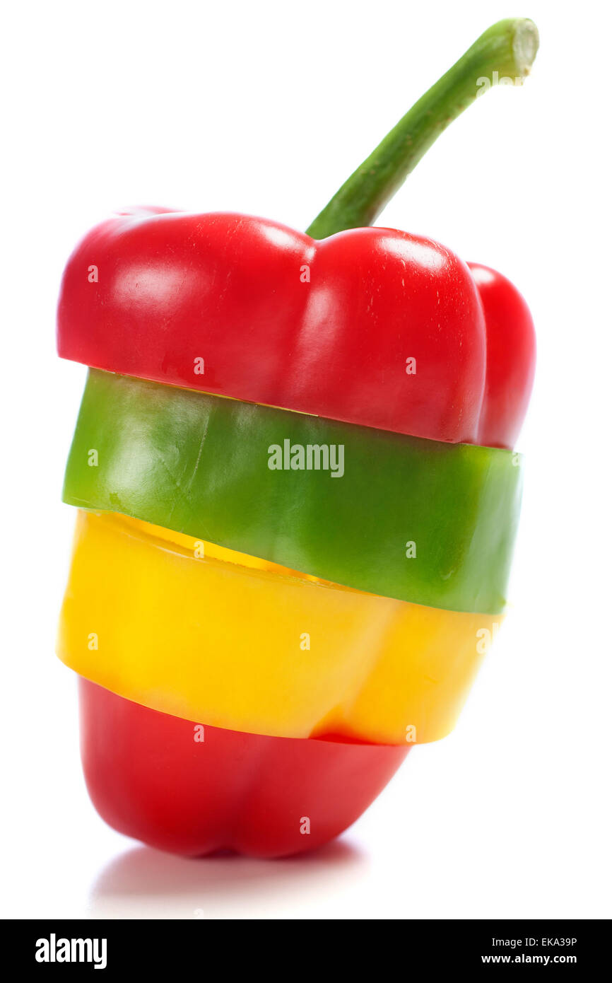Three peppers mixed to make one Stock Photo - Alamy
