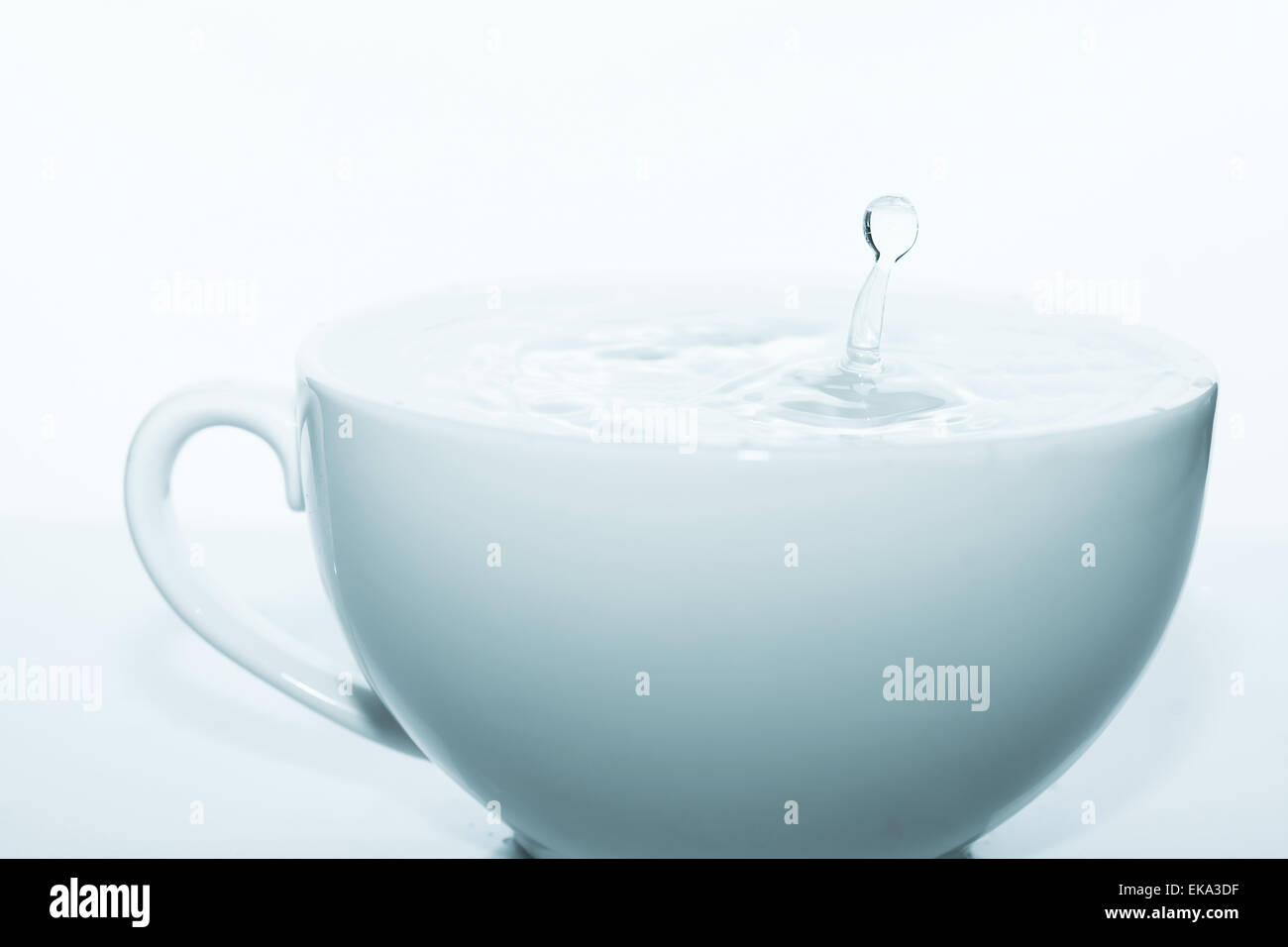 drop of water in a white cup Stock Photo - Alamy