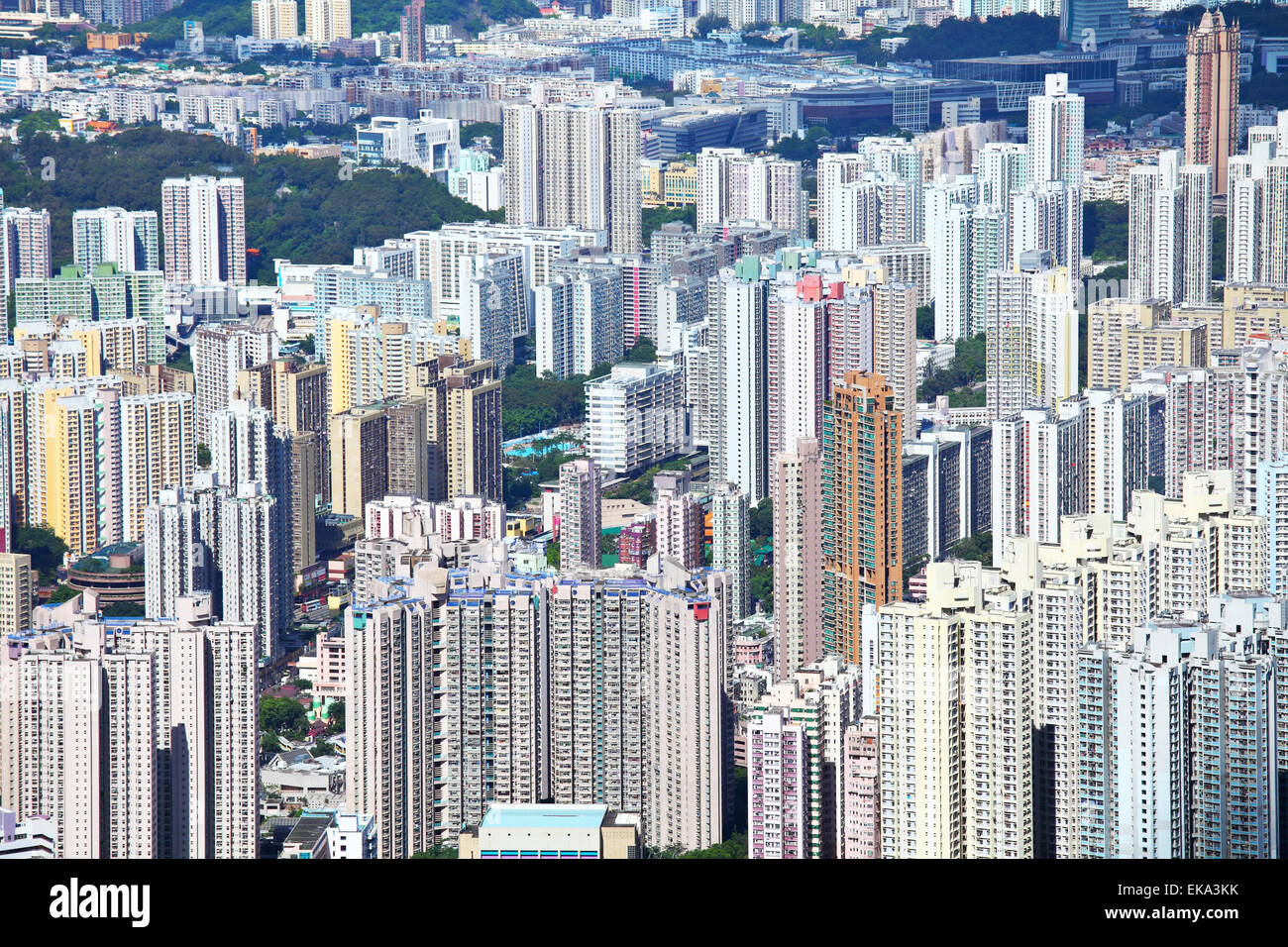 Hong Kong crowded building Stock Photo - Alamy