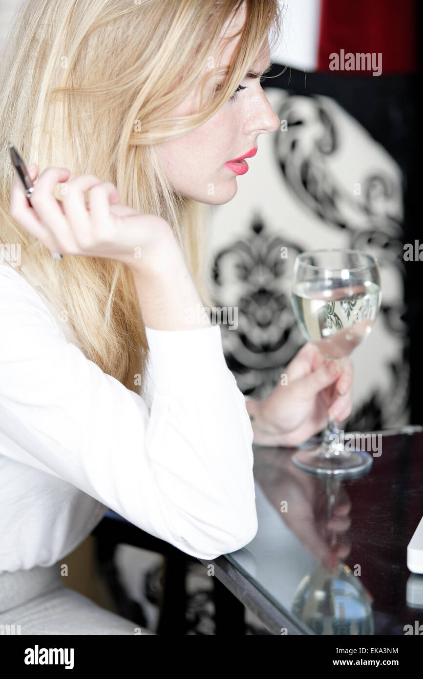 Woman showing stress and concern Stock Photo - Alamy