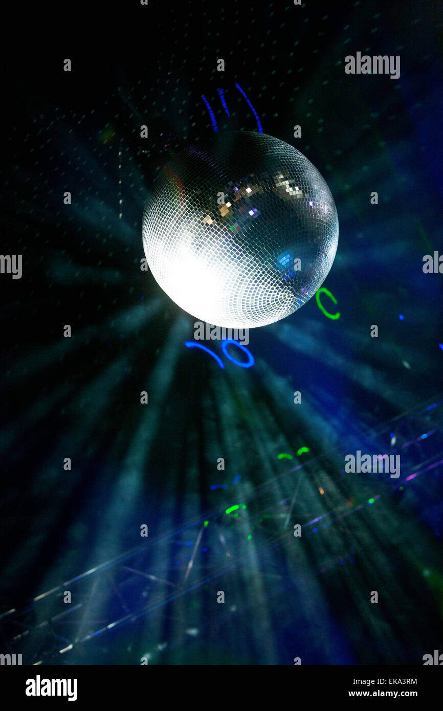 Glitter ball on dance floor Stock Photo - Alamy