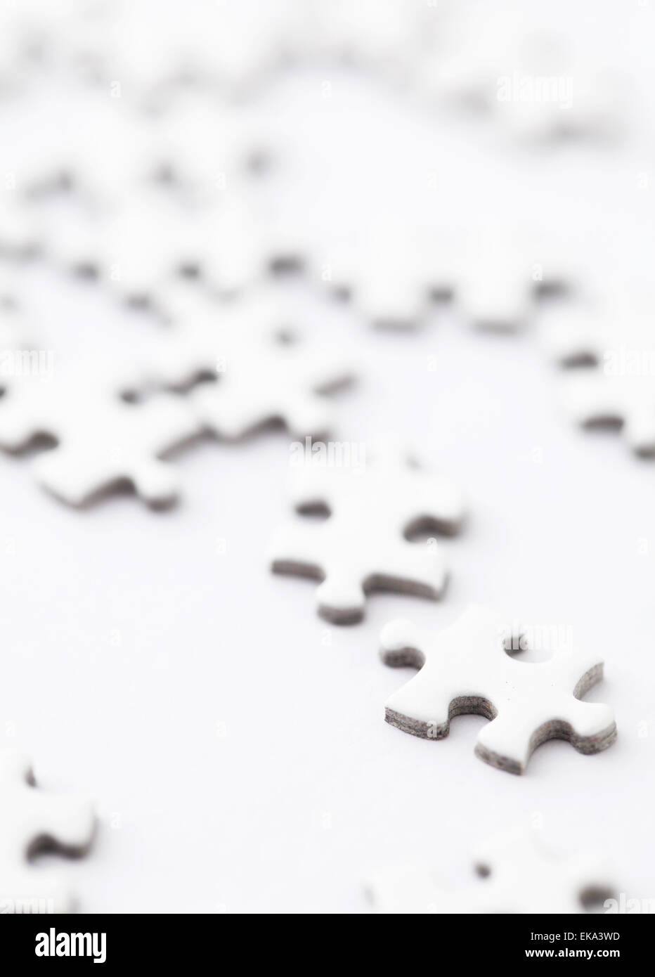 white jigsaw puzzle Stock Photo - Alamy