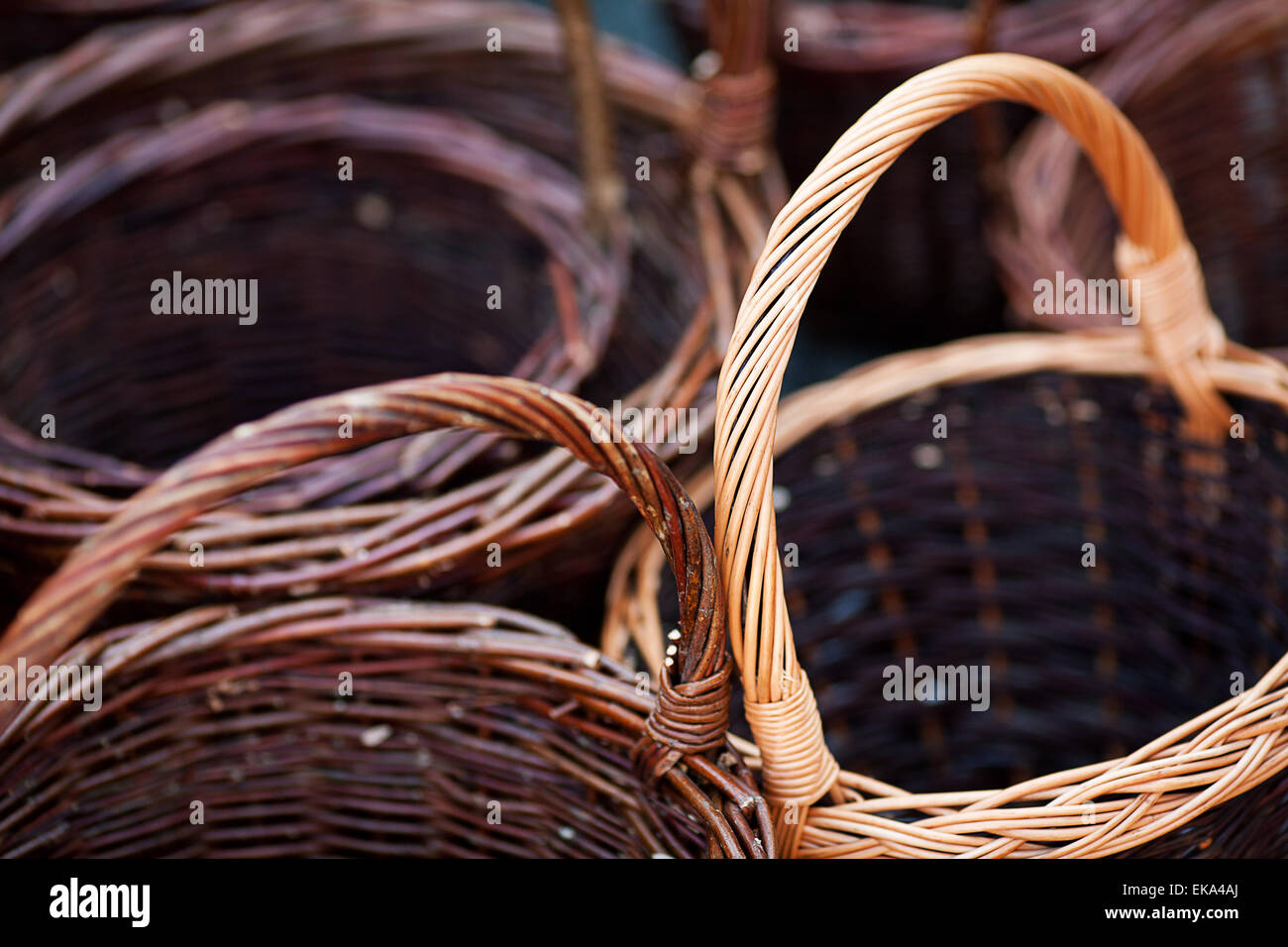 background of the baskets at the fair Stock Photo - Alamy