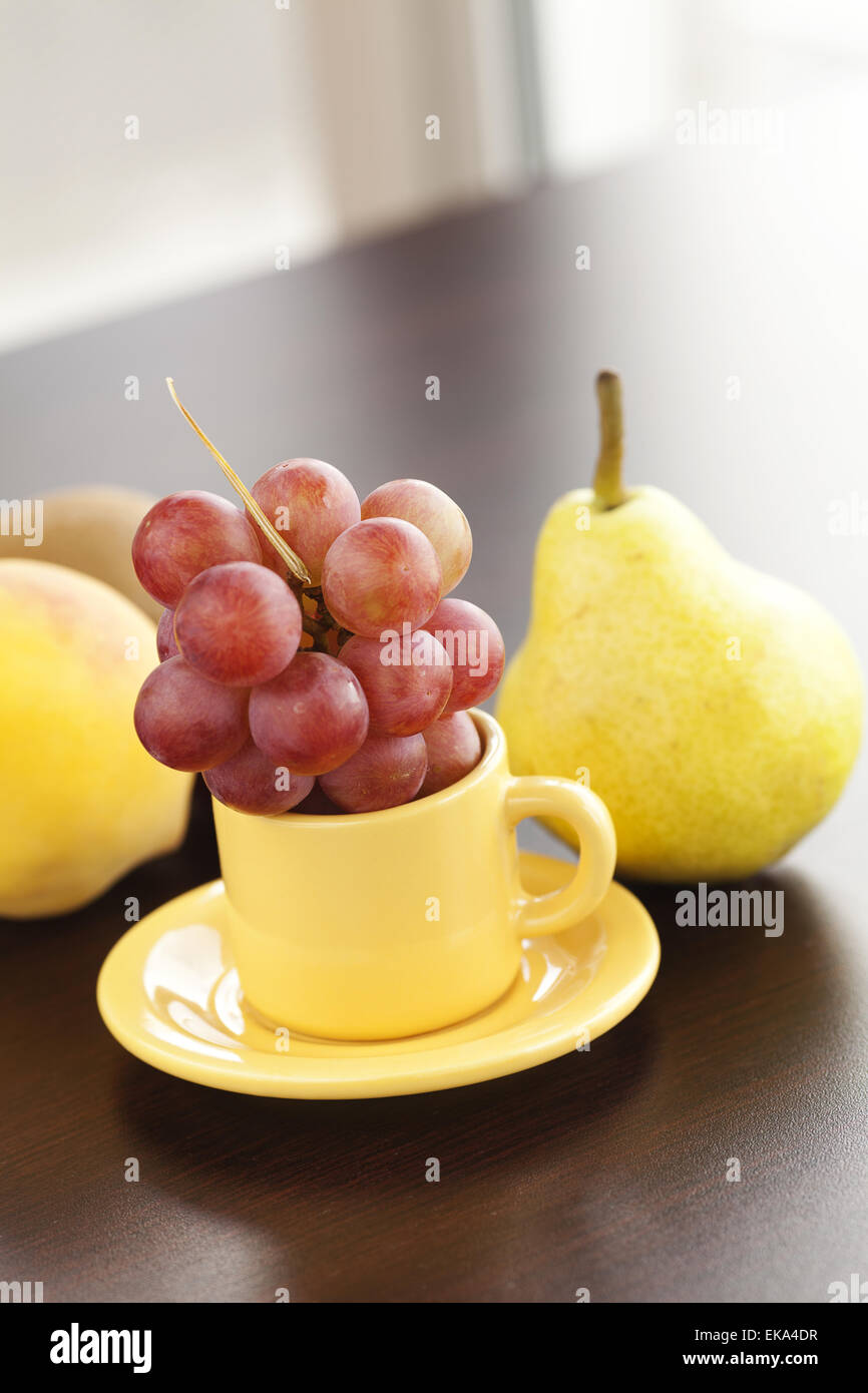 Peach grapes pear hi-res stock photography and images - Alamy
