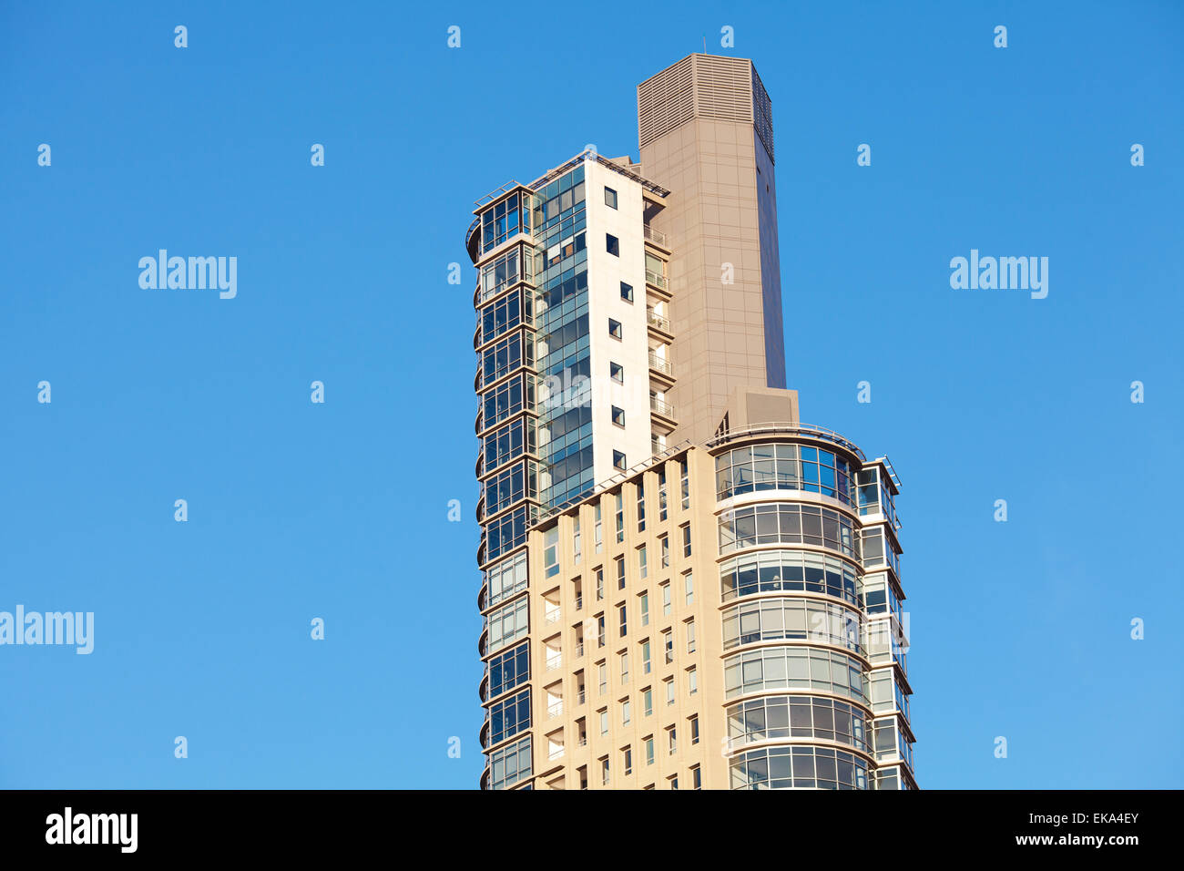 Beautiful modern office building against the blue sky Stock Photo - Alamy