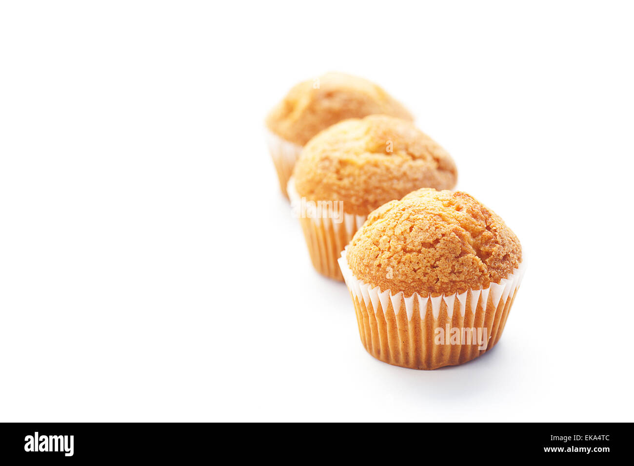 three muffins isolated on white Stock Photo - Alamy