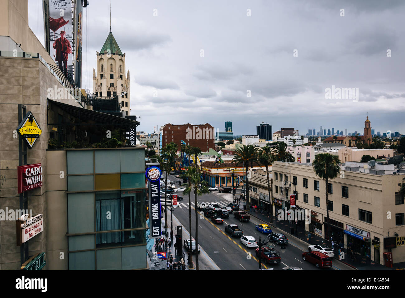 View of Hollywood Boulevard, in Hollywood, Los Angeles, California ...