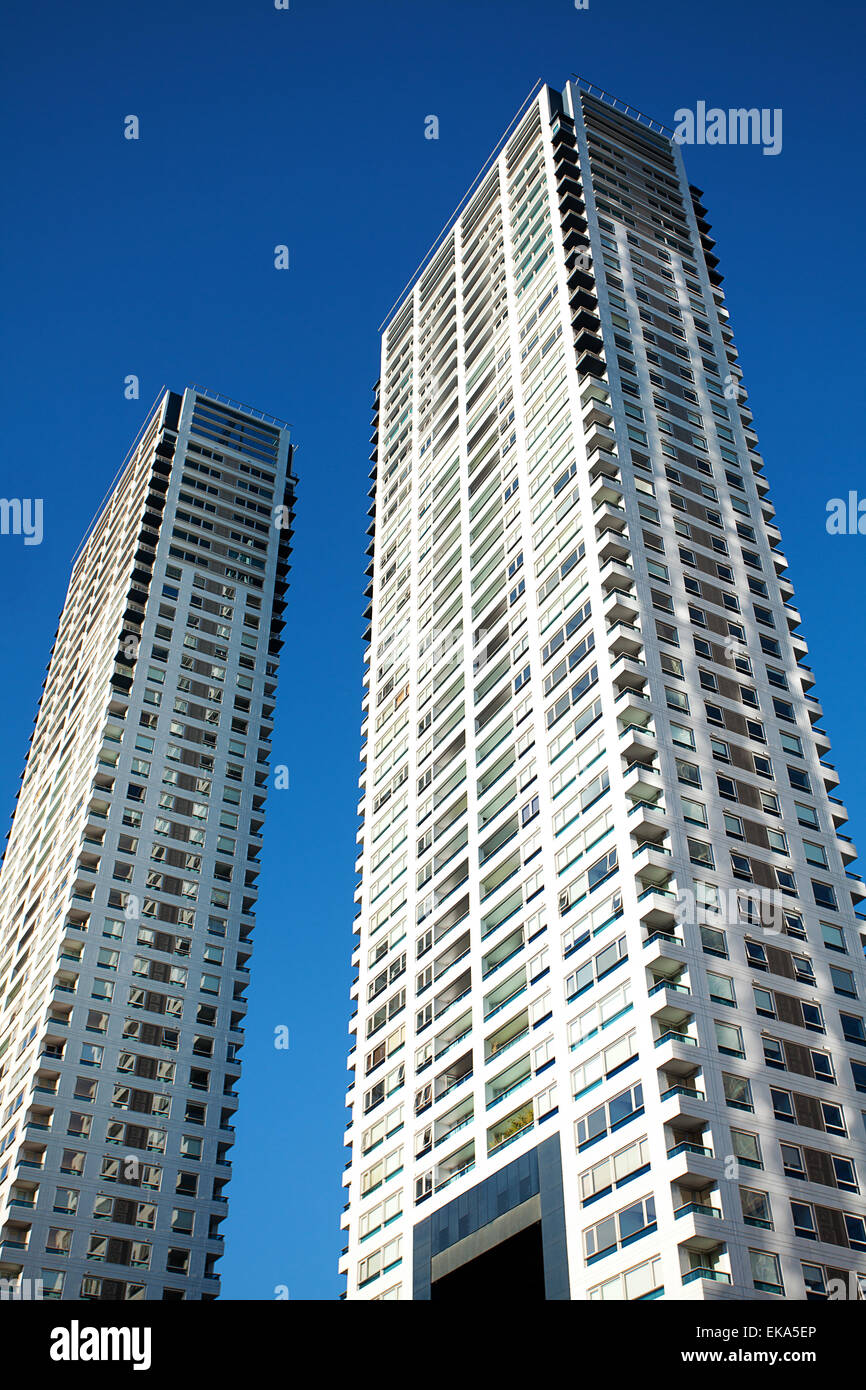 Beautiful modern office building against the blue sky Stock Photo - Alamy