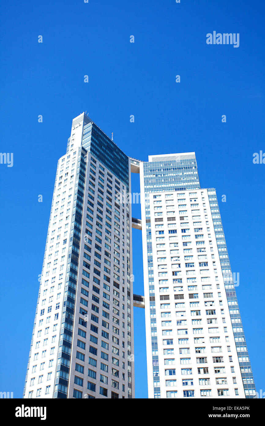 Beautiful modern office building against the blue sky Stock Photo - Alamy