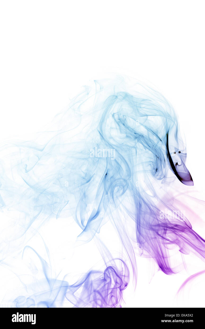 wave and smoke of different colors isolated on white Stock Photo - Alamy