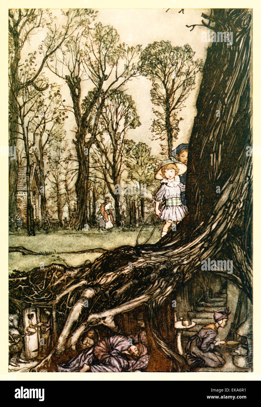 Fairies are all more or less hiding until dusk - Illustration by Arthur ...