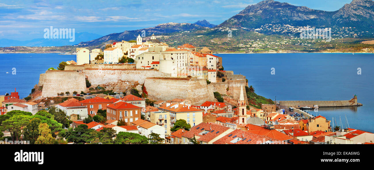 panoramic view of Calvi. Corsica Stock Photo - Alamy