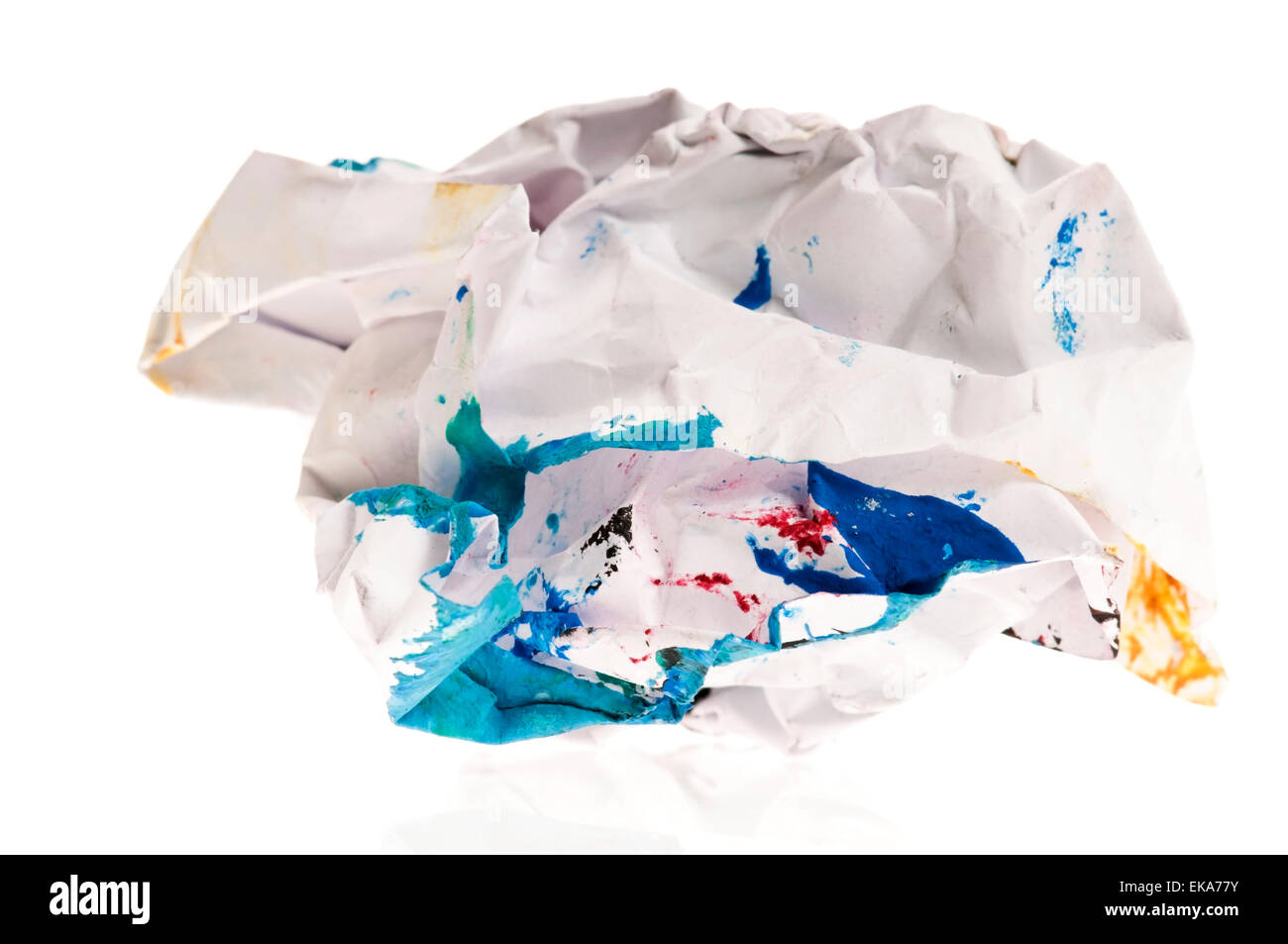 Crumpled paper isolated over white Stock Photo - Alamy