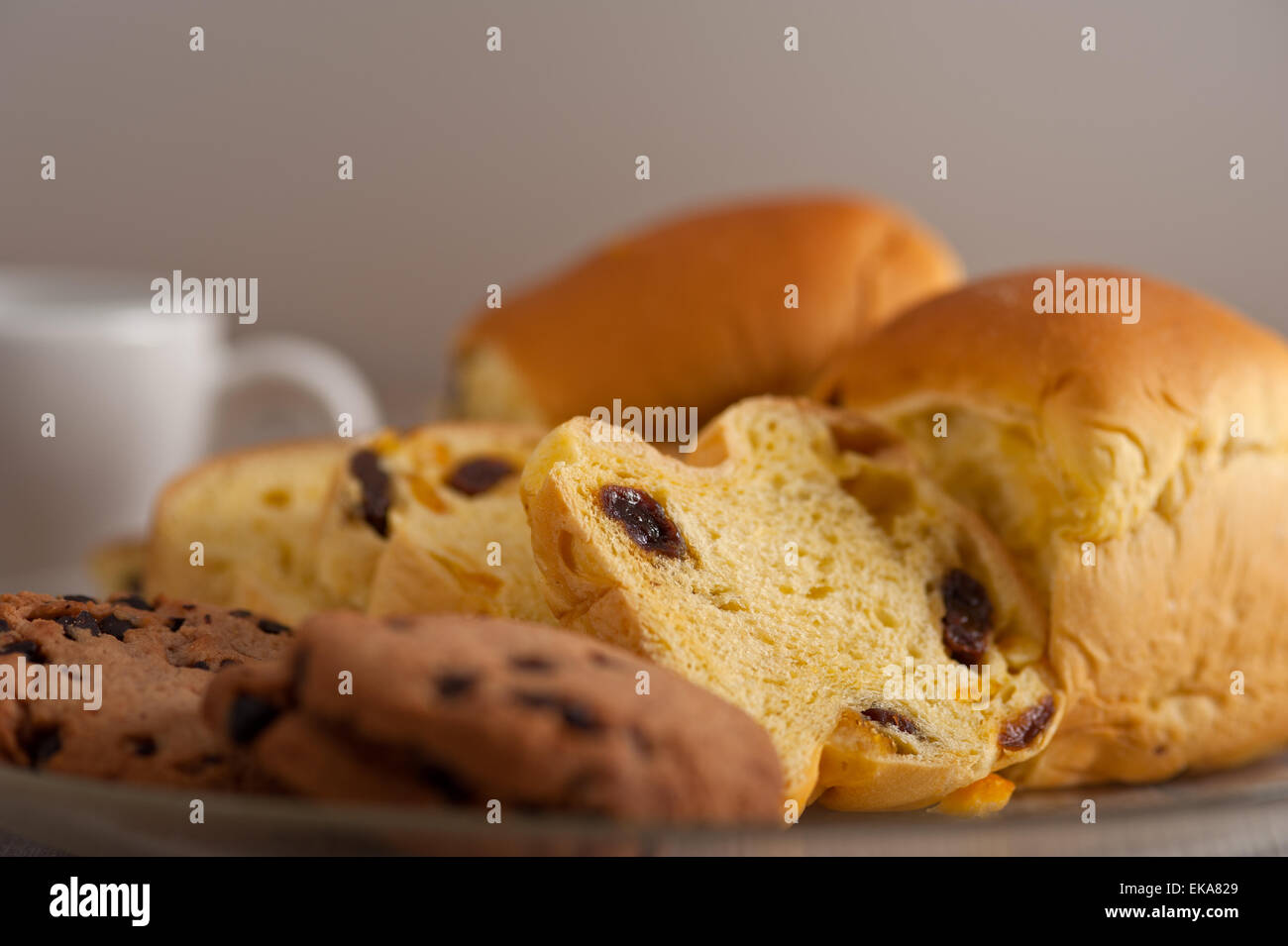selection of sweet bread and cookies Stock Photo - Alamy