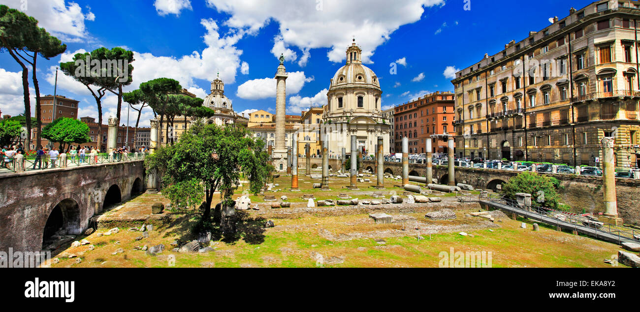 Landmarks of Italy,panoramic view of ancient Rome Stock Photo - Alamy