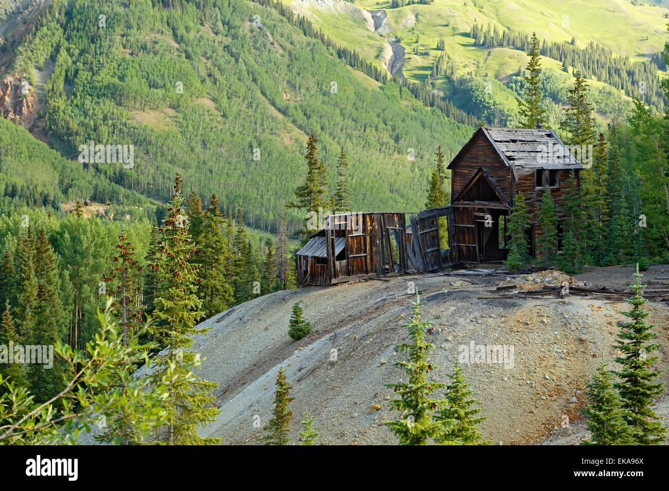 Cora Bell Mine ruins, near Ouray, Colorado USA Stock Photo - Alamy