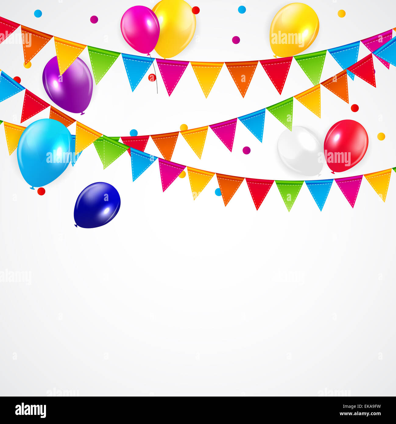 Colored Balloons Background, Vector Illustration Stock Photo - Alamy