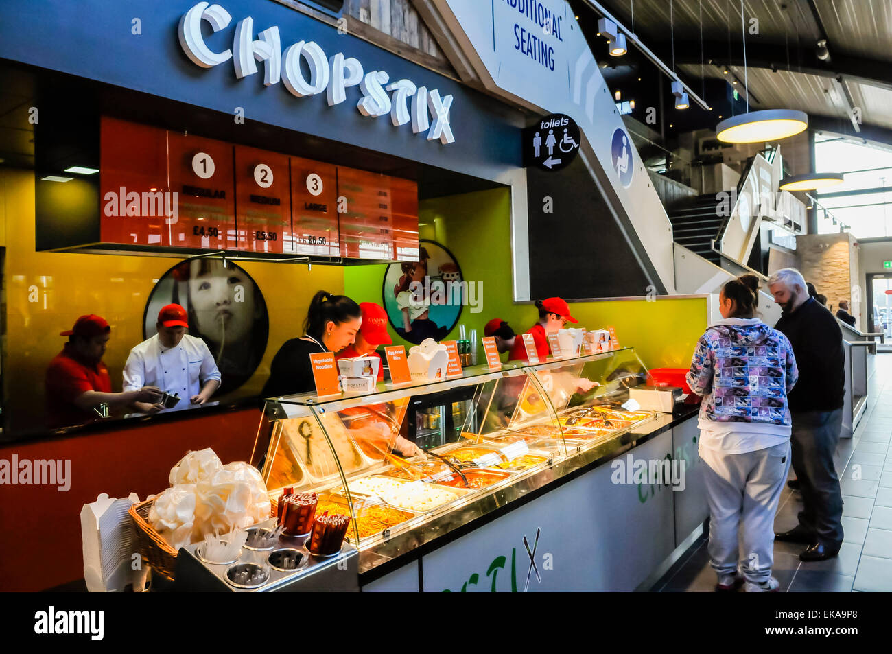 Chopstix noodle bar at an Applegreen motorway service station Stock ...
