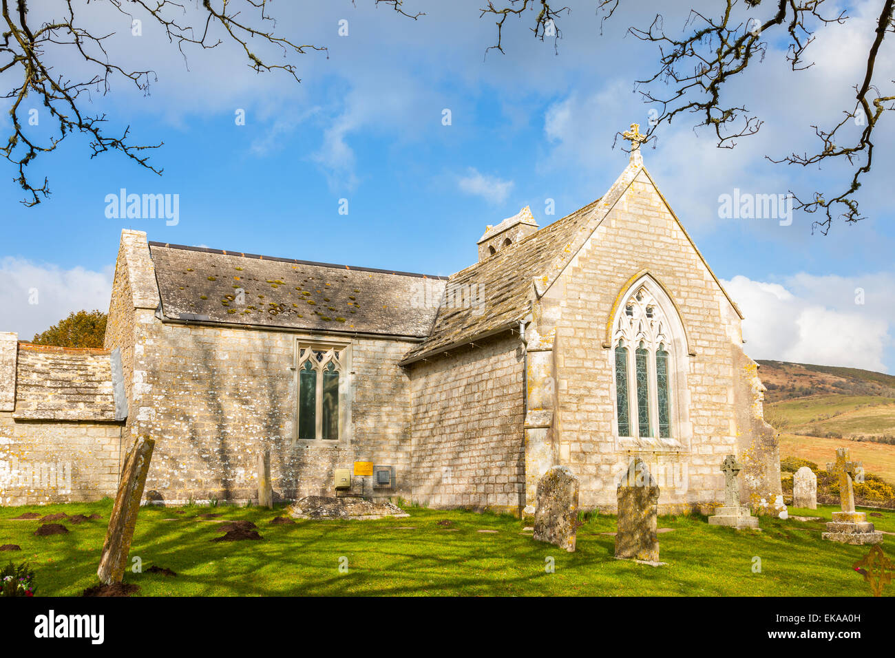 St. Mary's church Church at Tyneham a ghost village in South Dorset ...