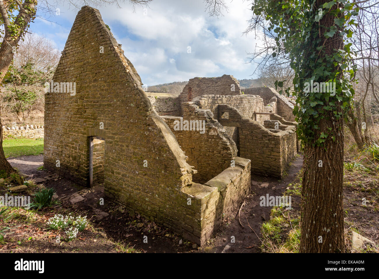Tyneham a ghost village in South Dorset, England,on the Isle of Purbeck ...