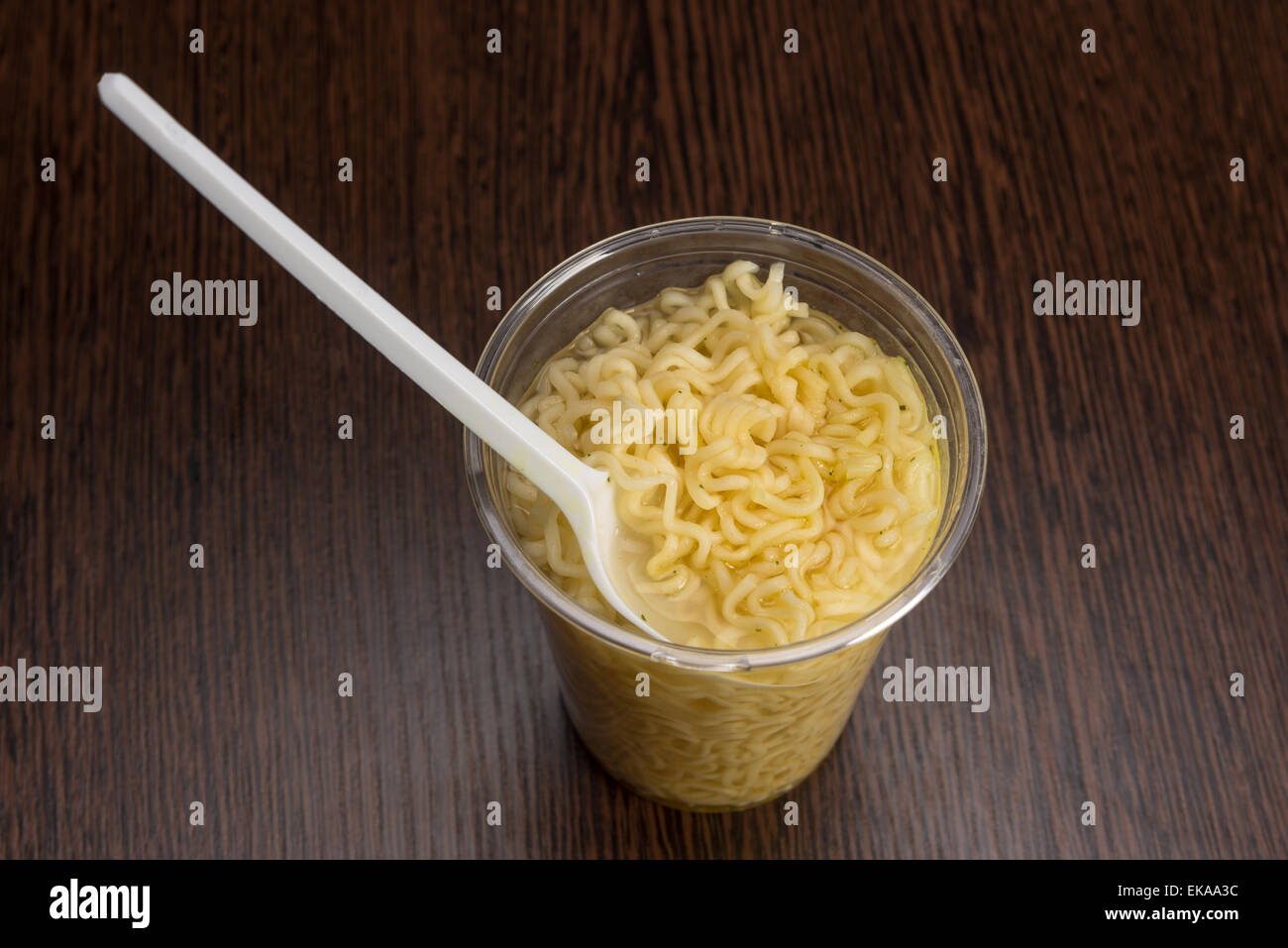 soup of instant noodles in a plastic cup Stock Photo - Alamy