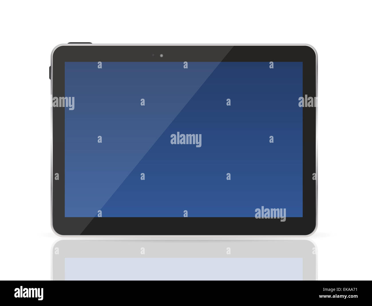 Black Tablet PC Vector Illustration Stock Photo - Alamy