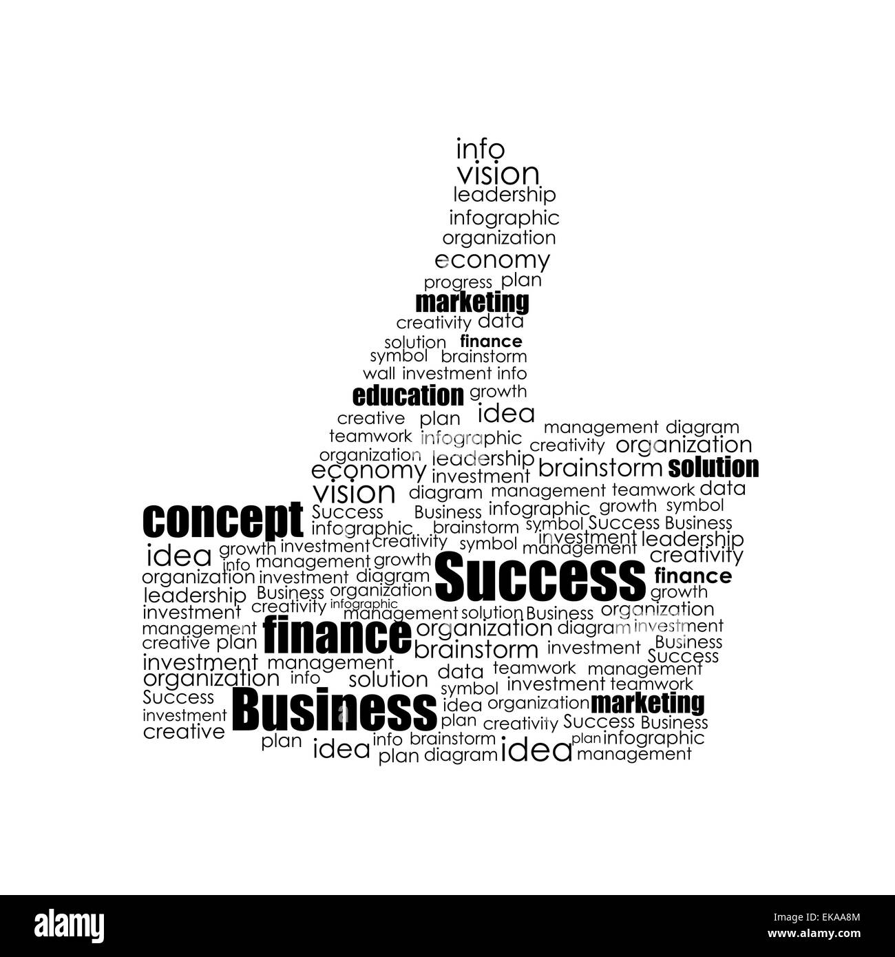 Success Hand Sign Vector Illustration Stock Photo - Alamy
