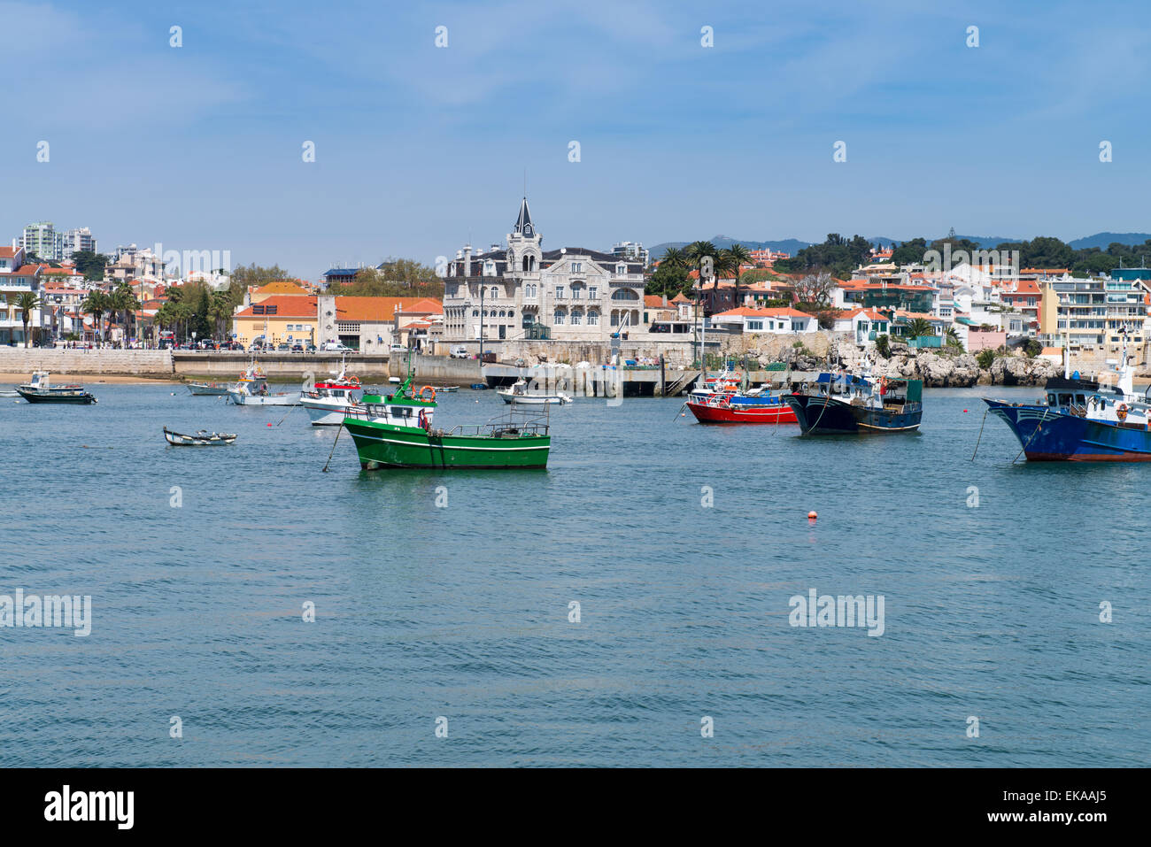 Boats harbor in the port of Cascais, Portugal Stock Photo - Alamy