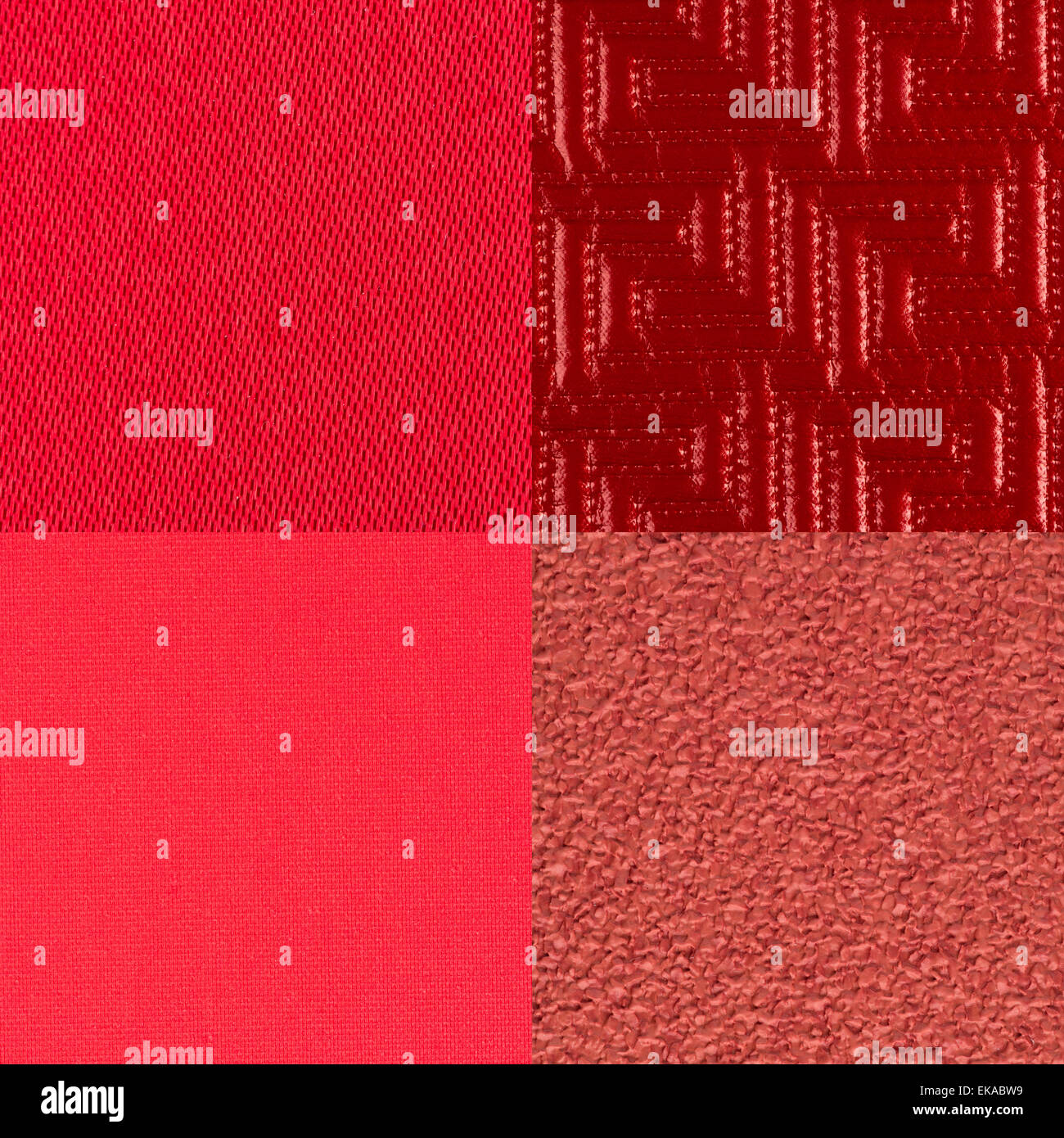 Set of red vinyl samples, texture background Stock Photo - Alamy