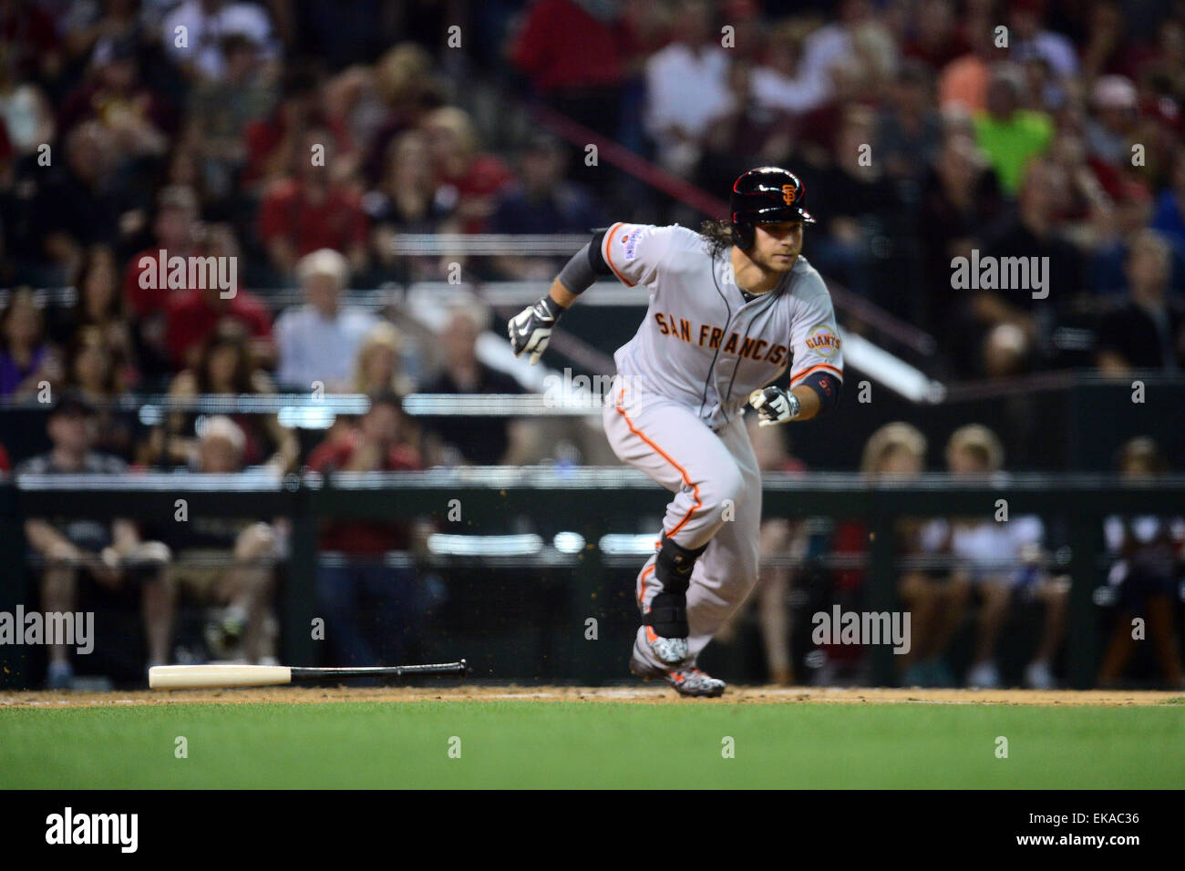 Apr 6, 2015; Phoenix, AZ, USA; San Francisco Giants shortstop Brandon ...