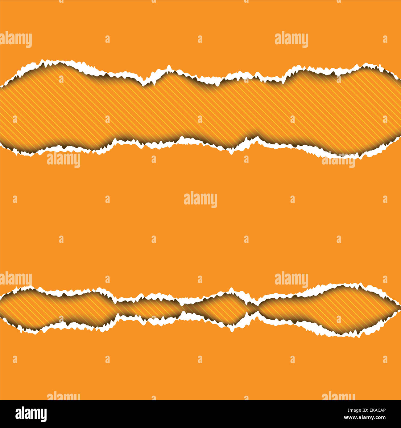 Pieces of torn orange paper. Vector illustration Stock Photo - Alamy