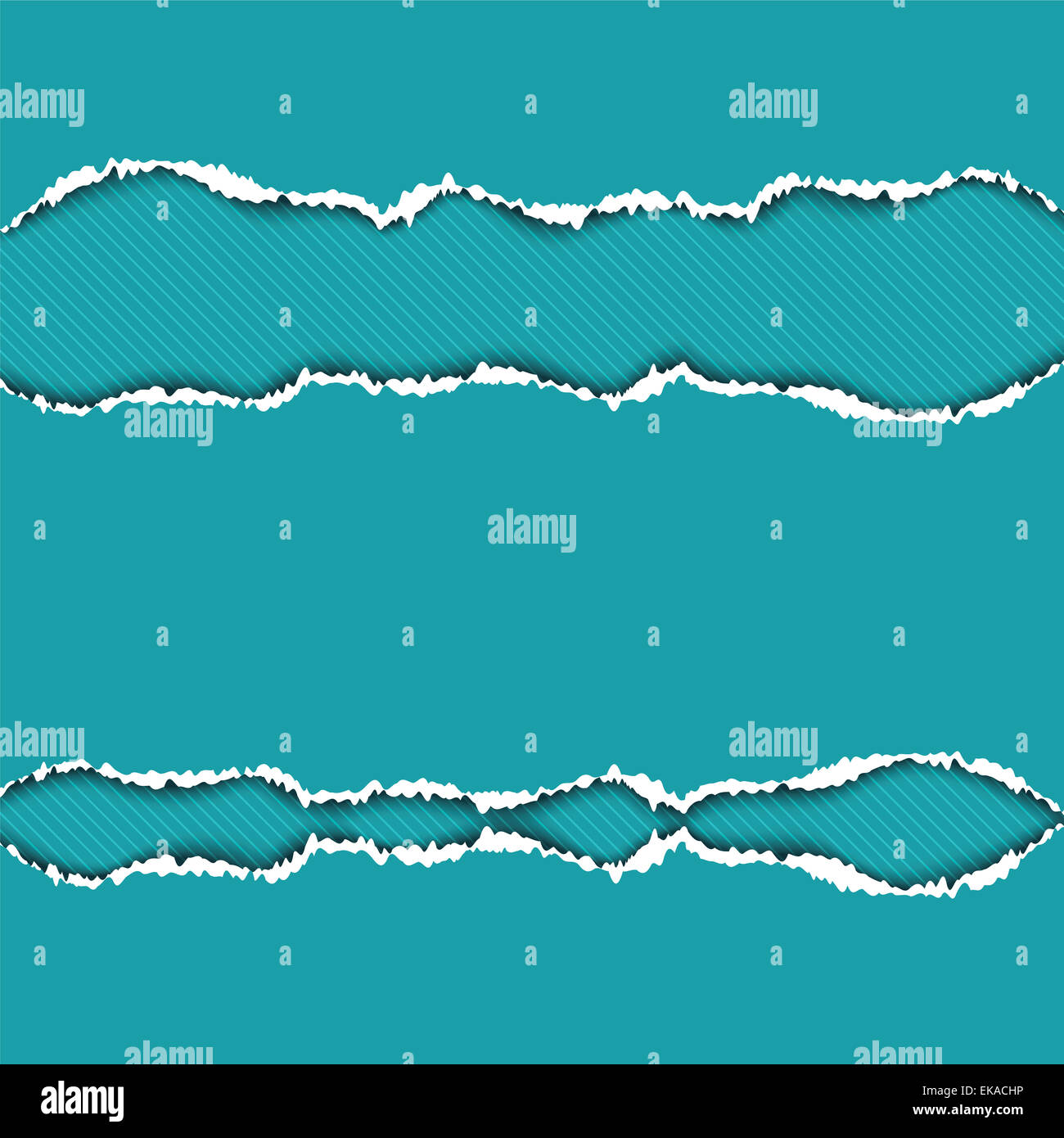 Pieces of torn turquoise paper. Vector illustration Stock Photo - Alamy