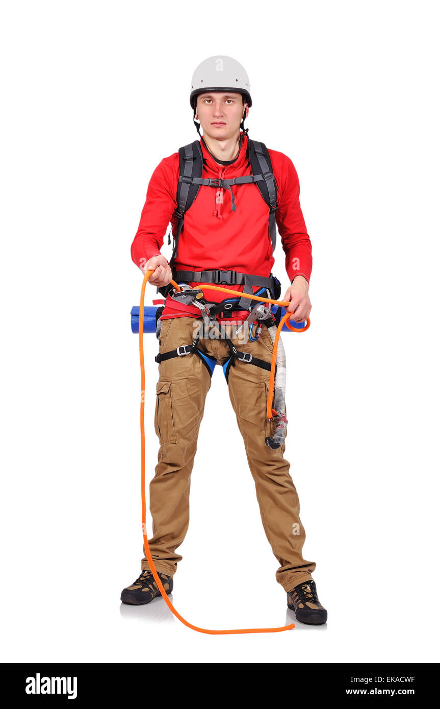 White adult male climber hi-res stock photography and images - Alamy