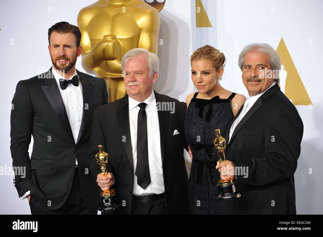 LOS ANGELES, CA - FEBRUARY 22, 2015: Chris Evans & Alan Robert Murray ...