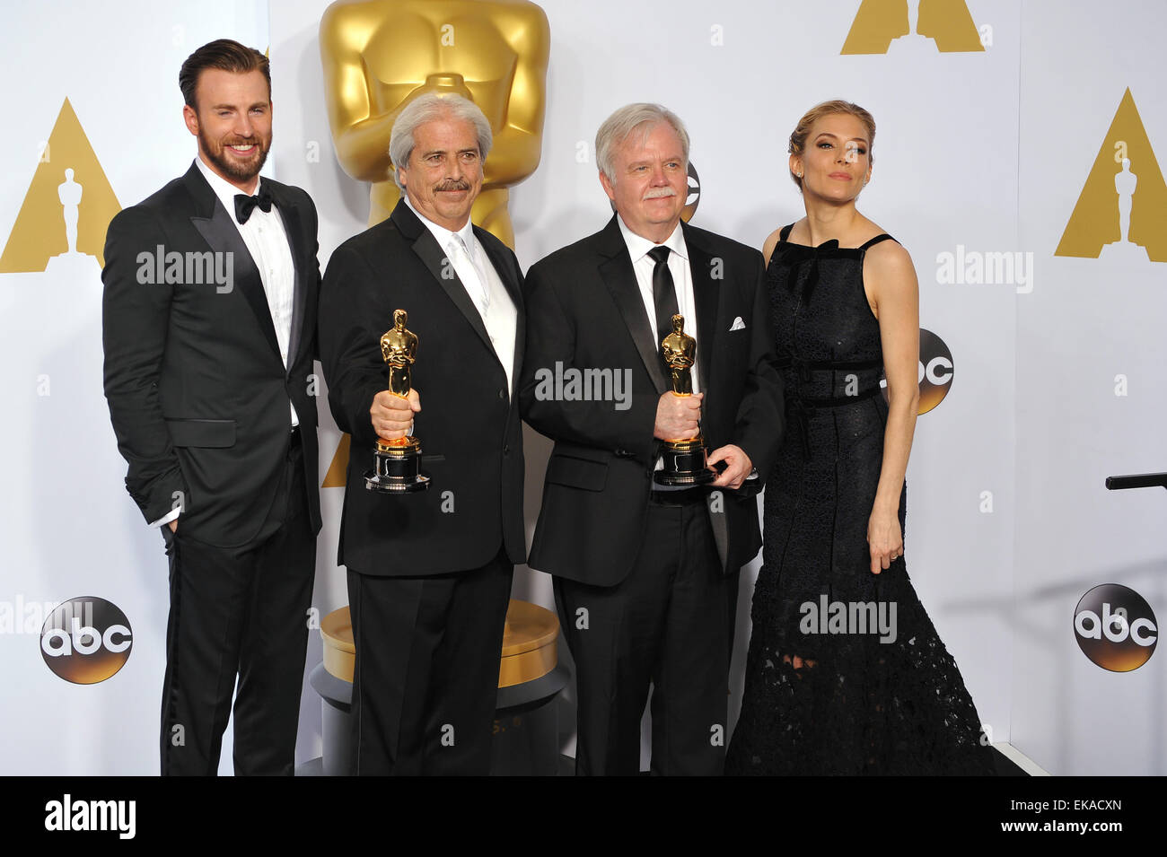 LOS ANGELES, CA - FEBRUARY 22, 2015: Chris Evans & Alan Robert Murray ...