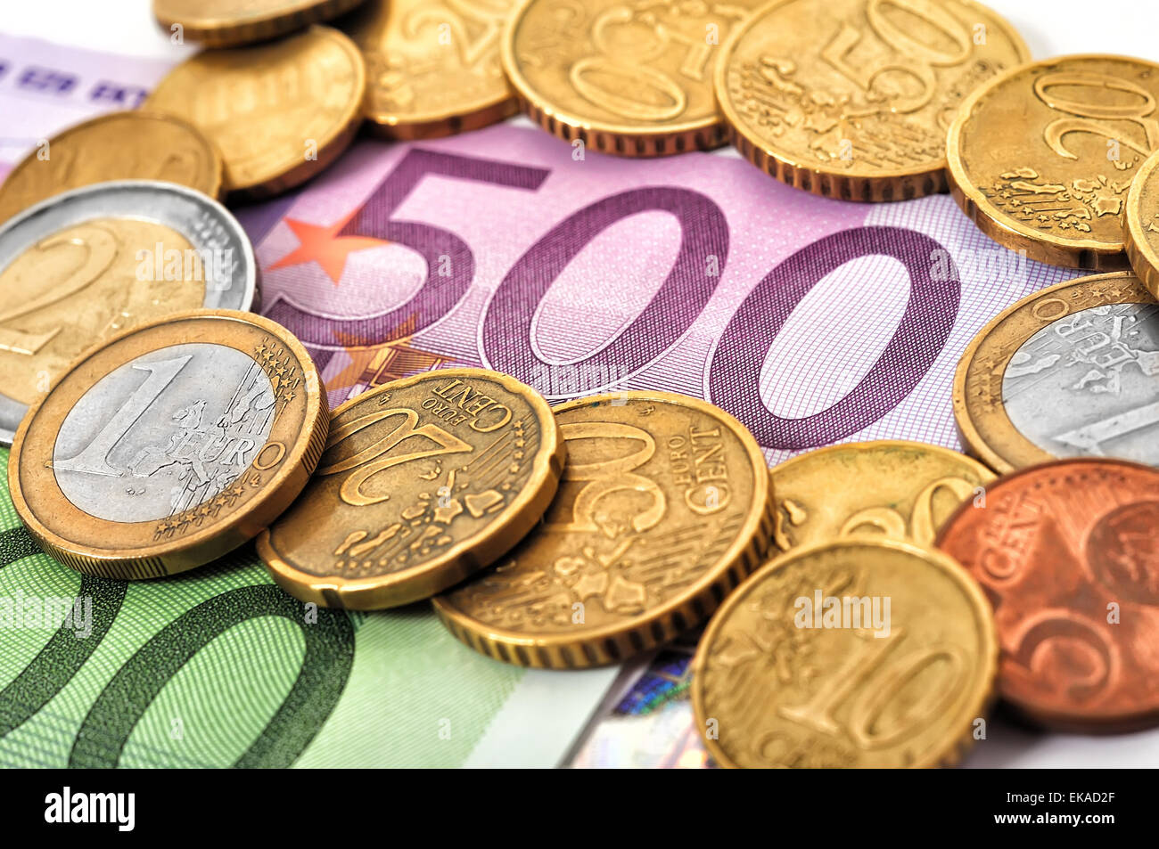 Euro paper pay paying coins hi-res stock photography and images - Alamy