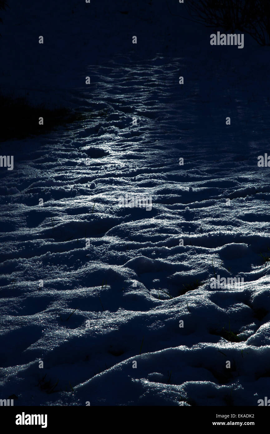 light reflection on the snow Stock Photo - Alamy