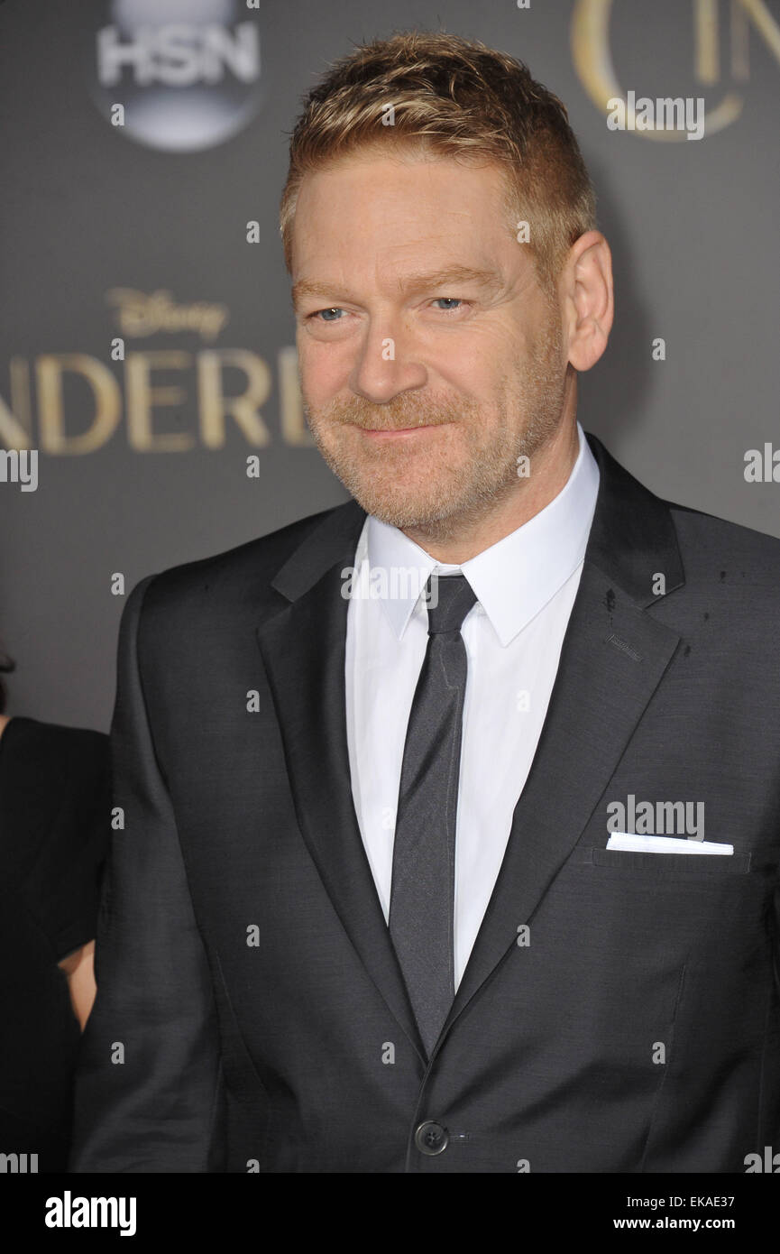 LOS ANGELES, CA - MARCH 1, 2015: Director Kenneth Branagh at the world ...
