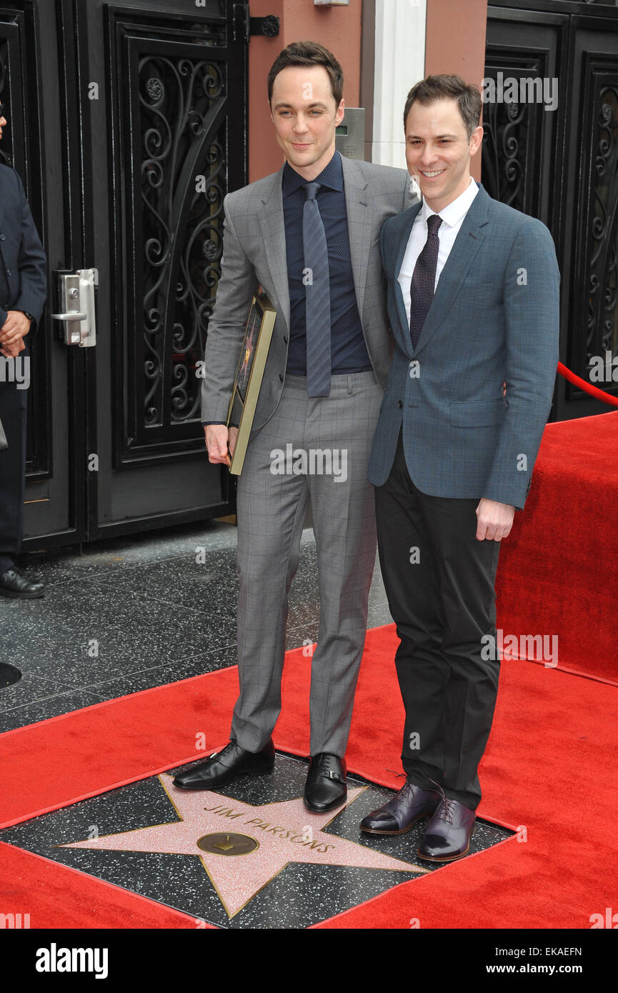 Partner todd spiewak as jim parsons honored hi-res stock photography ...