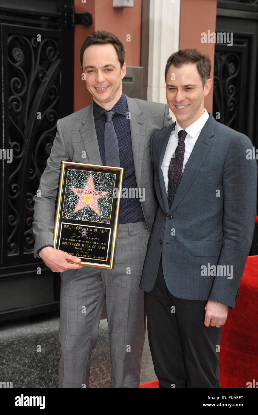 Partner todd spiewak as jim parsons honored hi-res stock photography ...